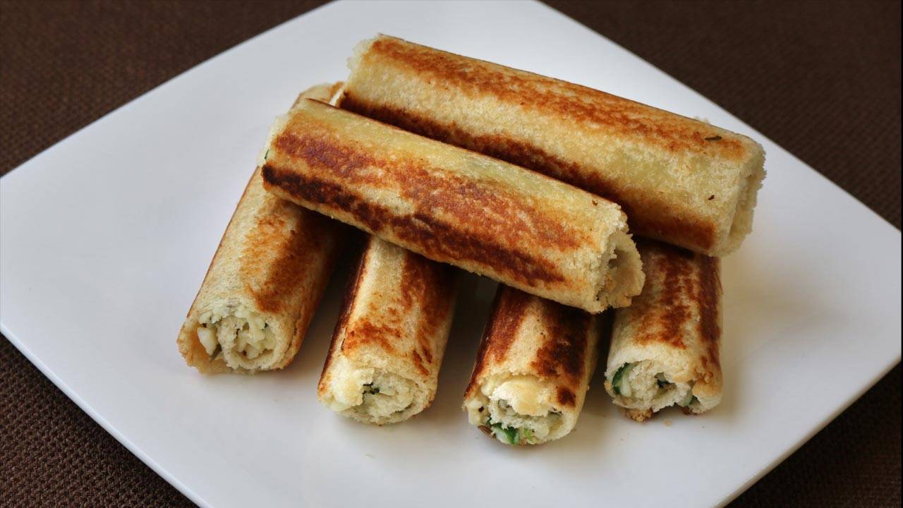 Bread Paneer Rolls - Manjula's Kitchen - Indian Vegetarian Recipes