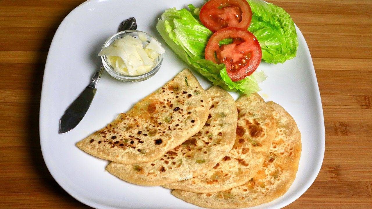 Jalapeno Cheese Paratha - Manjula's Kitchen - Indian Vegetarian Recipes