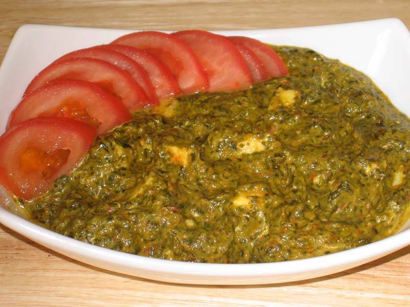 Palak (Spinach) Paneer - Manjula's Kitchen - Indian Vegetarian Recipes