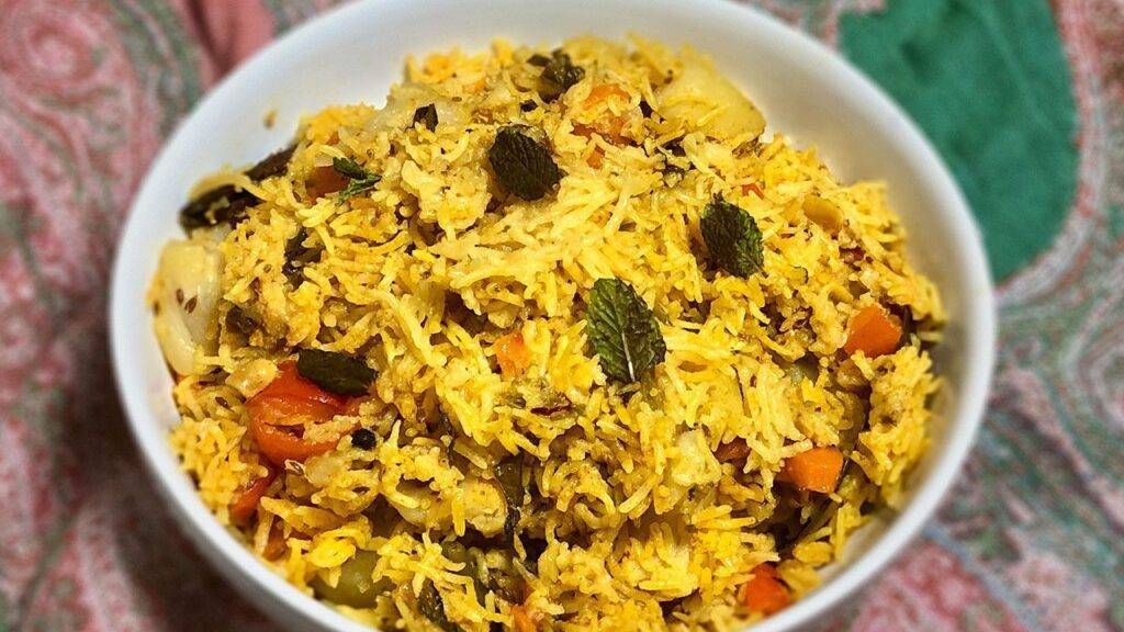 Vegetable Biryani using Instant Pot Recipe - Easy & Flavorful